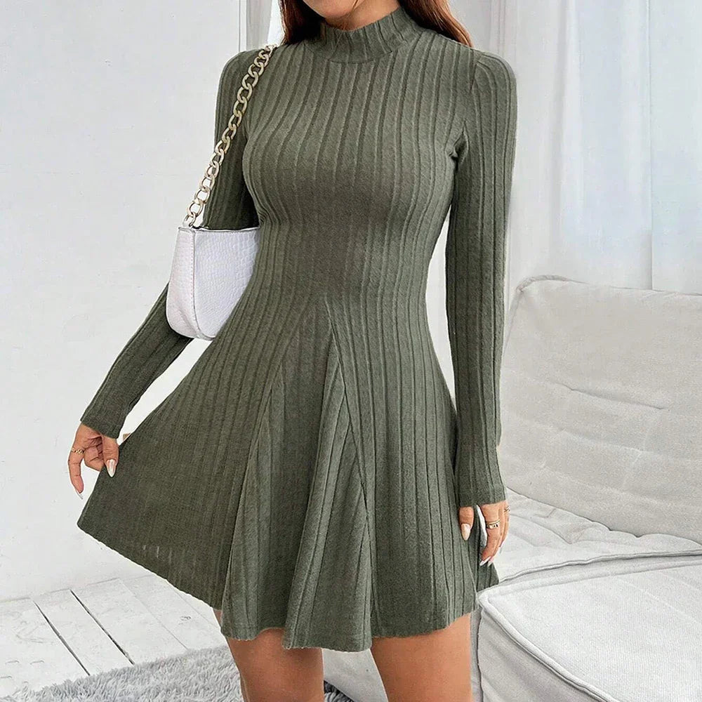 Emma – The Timeless Mock Neck Flare Dress – Gary & Tracey London