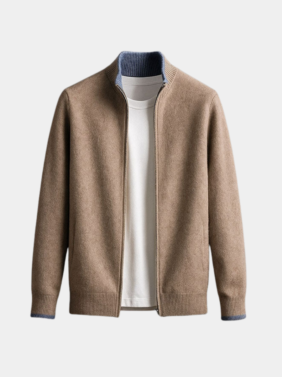Isaac – Zip-Up Knitted Jacket – Gary & Tracey London